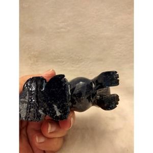 Unbranded | Other | Rare Glossy Blue Stone Beaver Figurine Glass Eyes 3 ...